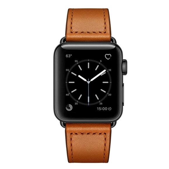 Apple | Accessories | Newband Brown Genuine Leather For Apple Watch ...